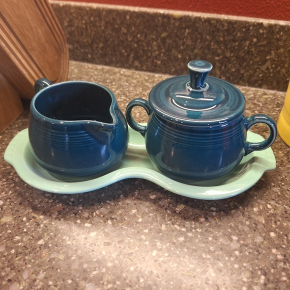 Fiesta | Kitchen | Fiesta Blue And Green Coffee Tea Set With Modern ...